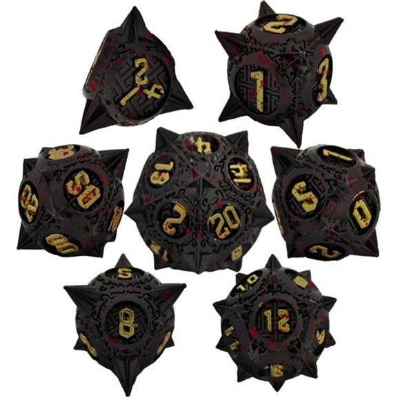 Totally Geek'd | Other | 7 Piece Metal Dice Set Spiked Series | Poshmark